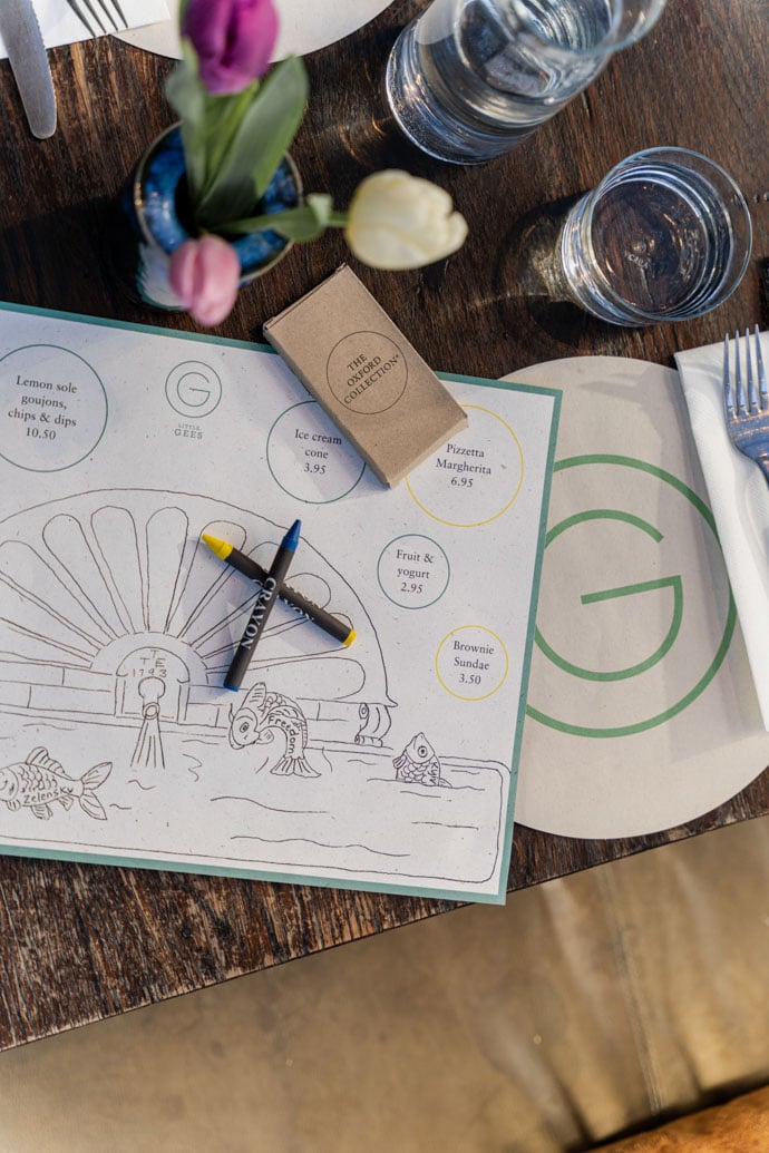 Little Gees Menu, Gees Restaurant & Bar, Oxford's Neighbourhood Restaurant